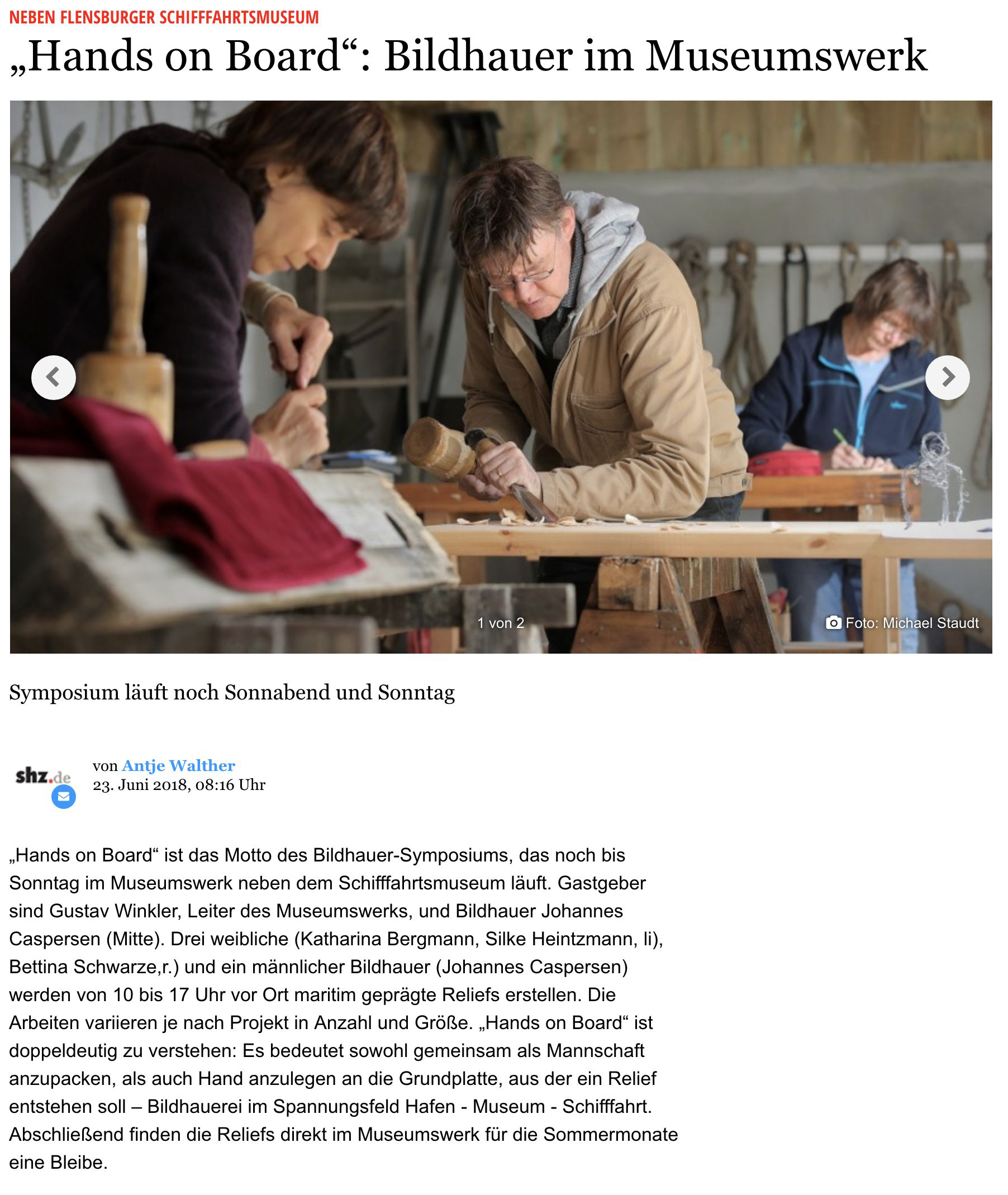 Die Presse zu "Hands On Board" • Kunstblock Com
